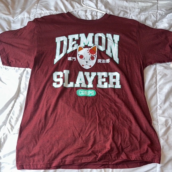 Demon Slayer | Shirts | Demon Slayer Maroon Graphic Tee | Poshmark